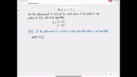 SOLVED:The determinant of 𝐀-λ𝐈 is known as the characteristic polynomial of 𝐀. For an n ×n ...