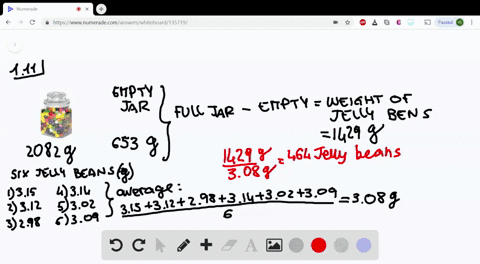 SOLVED:Consider the jar of jelly beans in the photo. To get an estimate ...