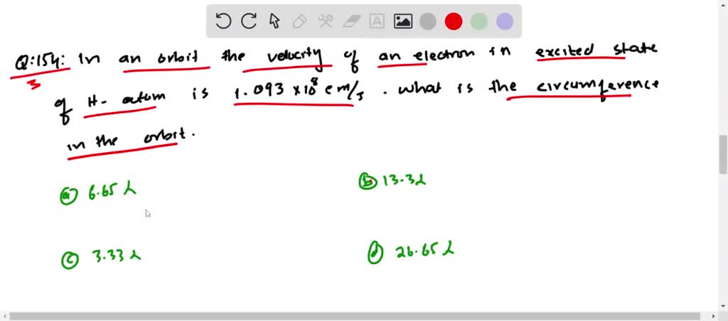 In An Orbit The Velocity Of An Electron In Excited State Of H Atom Is