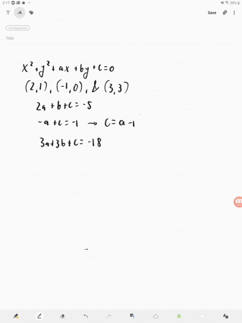 SOLVED:Given three noncollinear points, there is one and only one circle that passes through ...