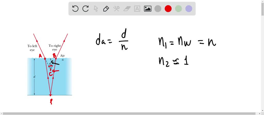 SOLVED:You look down at a coin that lies at the bottom of a pool of ...