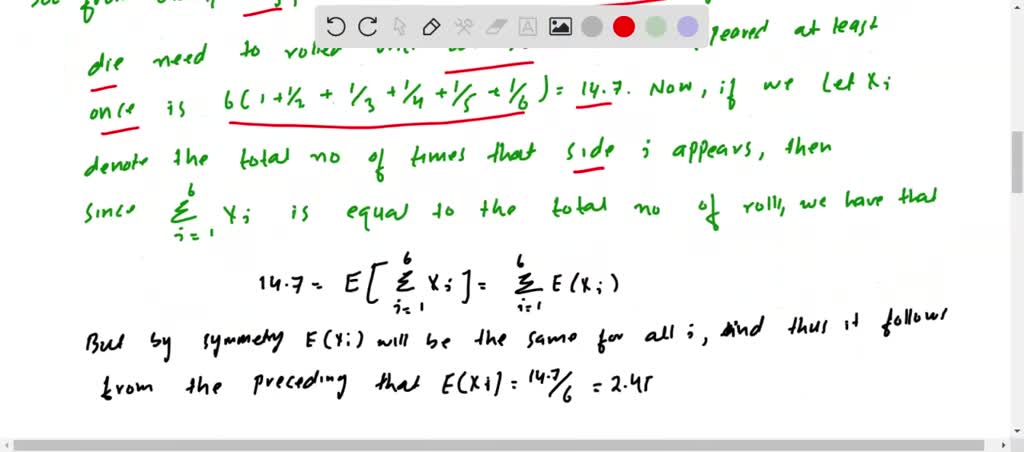 SOLVED:Suppose that a fair die is tossed. What is the expected number ...