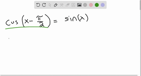 SOLVED:Verify the identity. ·sin((π)/(2)-x)=cosx