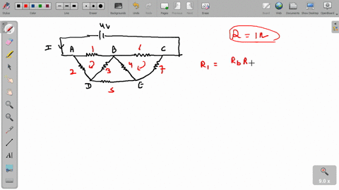 SOLVED:Seven resistors, each of resistance 5 \Omega, are connected as ...