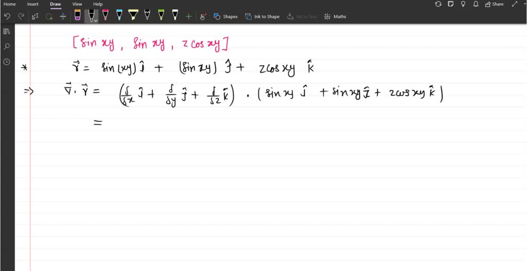 Find the divergence of the following vector functions. [sin x y, sinx y ...