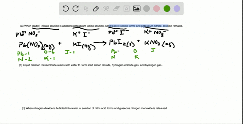 SOLVED:Convert the following into balanced equations: (a) When lead(II ...