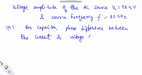 ⏩SOLVED:A capacitor is connected across an ac source that has… | Numerade