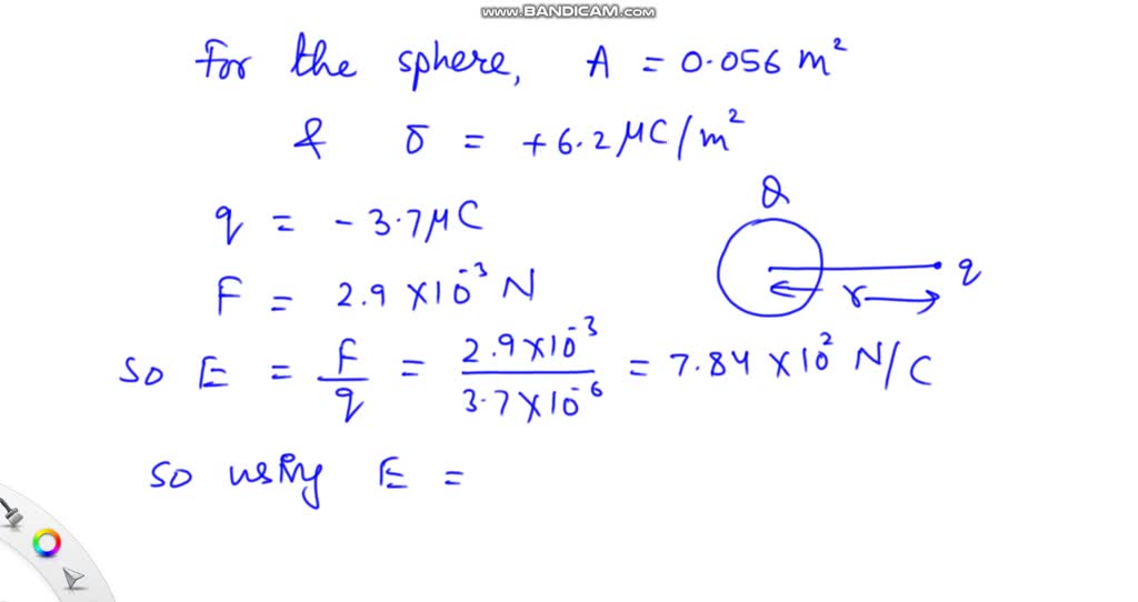 SOLVED:A sphere has a surface area of 0.056 m^2 and a surface charge ...