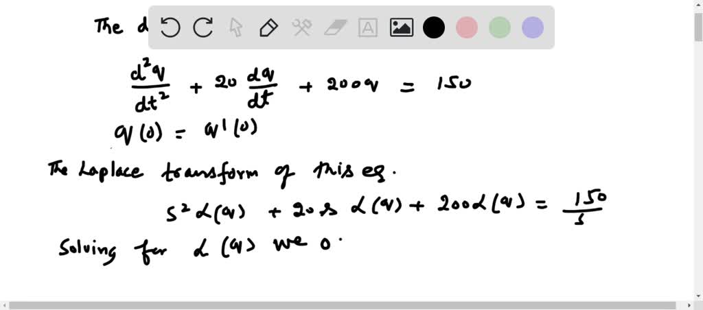 SOLVED:In Section 4.1 the differential equation for the charge on the ...