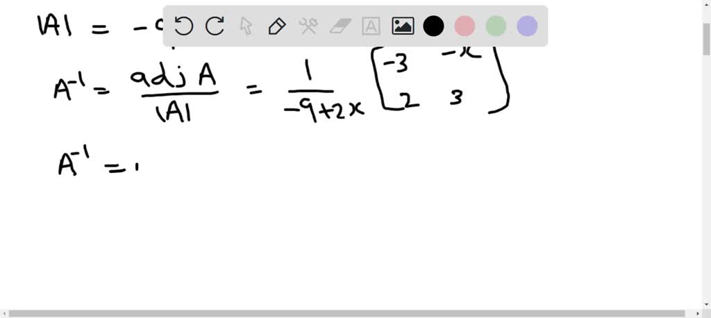 SOLVED:find x such that the matrix is equal to its own inverse. A=[ 3 x ... SOLVED:find x such that the matrix is equal to its own inverse. A=[ 3 x ...