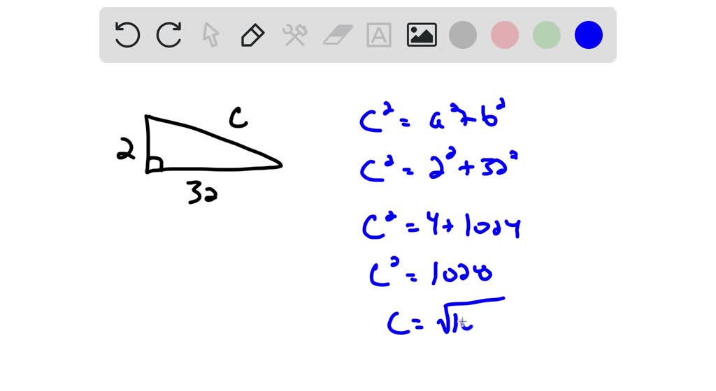 SOLVED: calcular la hipotenusa de triangulo rectangulo con cuyos ...