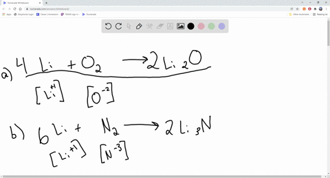 SOLVED:Write the equation for the reaction, if any, of lithium with the ...