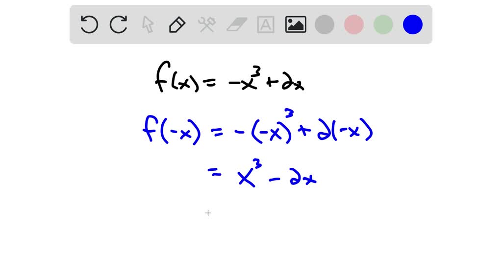 Solved Determine Whether Each Function Is Even Odd Or Neither F X X 3 2 X