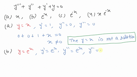 SOLVED:Determine which functions are solutions of the linear ...
