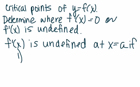 SOLVED: When you are checking for critical points, explain why you also ...