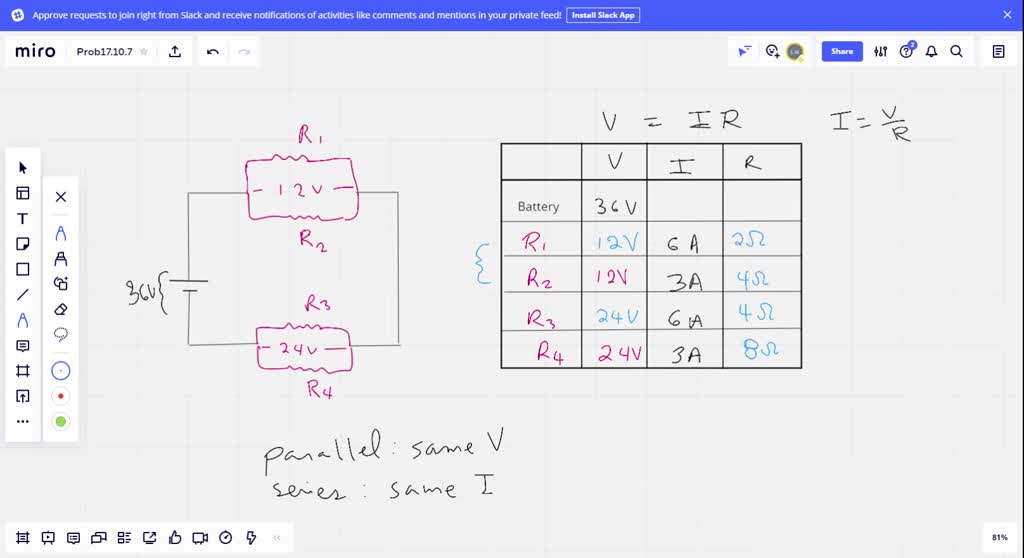 SOLVED:Using the formulas for series and parallel circuits, fill in the blanks in the tables ...