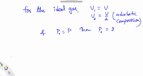 SOLVED: A gas undergoes an adiabatic compression during which its ...