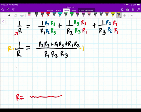 SOLVED:An electrical circuit contains three resistors connected in ...