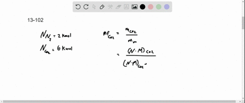 SOLVED:An ideal-gas mixture whose apparent molar mass is 20 kg / kmol consists of N2 and three ...