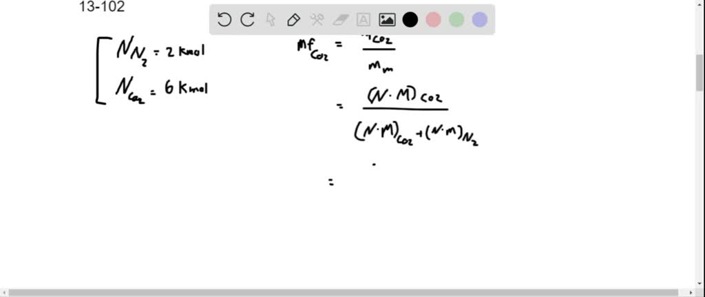 SOLVED:The molar analysis of an ideal gas mixture is {yCO2=0.4., .yN2=0.25, yO2} . How many kmol ...