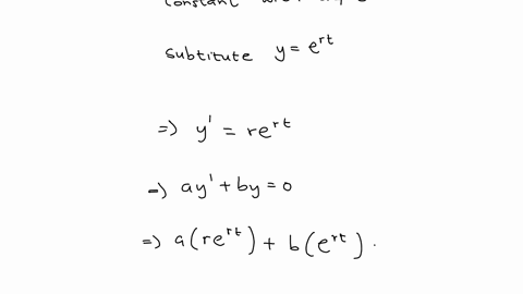 SOLVED:First-Order Constant-Coefficient Equations. (a) Substituting y=e ...