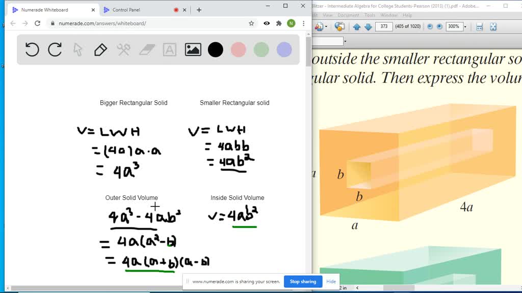 SOLVED:Find the formula for the volume of the region outside the ...