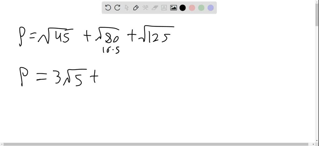 SOLVED:Find the perimeter of the triangle in simplified radical form ...