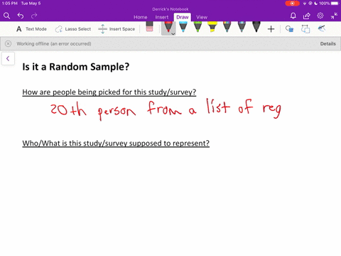 SOLVED:Determine whether each situation would produce a random sample ...