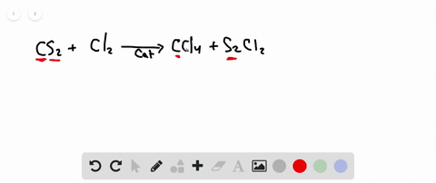 SOLVED: The following reaction is used to make carbon tetrachloride ...