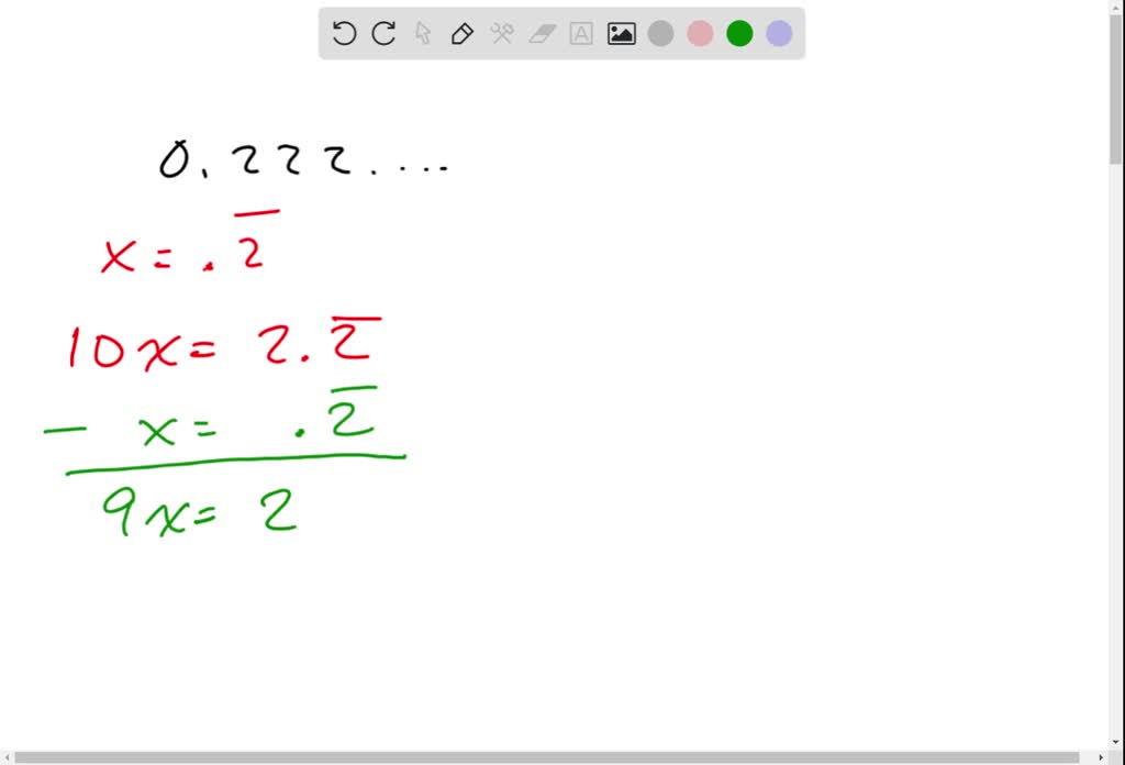 SOLVED:Express each infinitely repeating decimal as a quotient of ... SOLVED:Express each infinitely repeating decimal as a quotient of ...