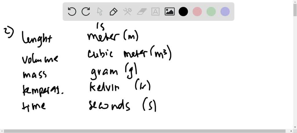 SOLVED:Write the names and abbreviations for the metric or SI units ...
