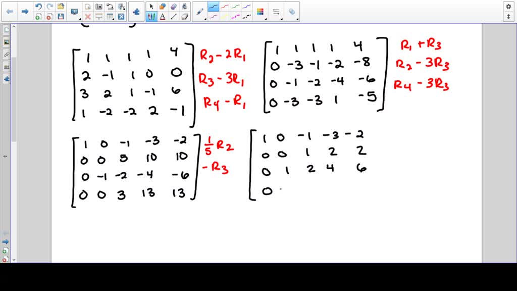 ⏩SOLVED:Solve each system of equations using marrices (row… | Numerade