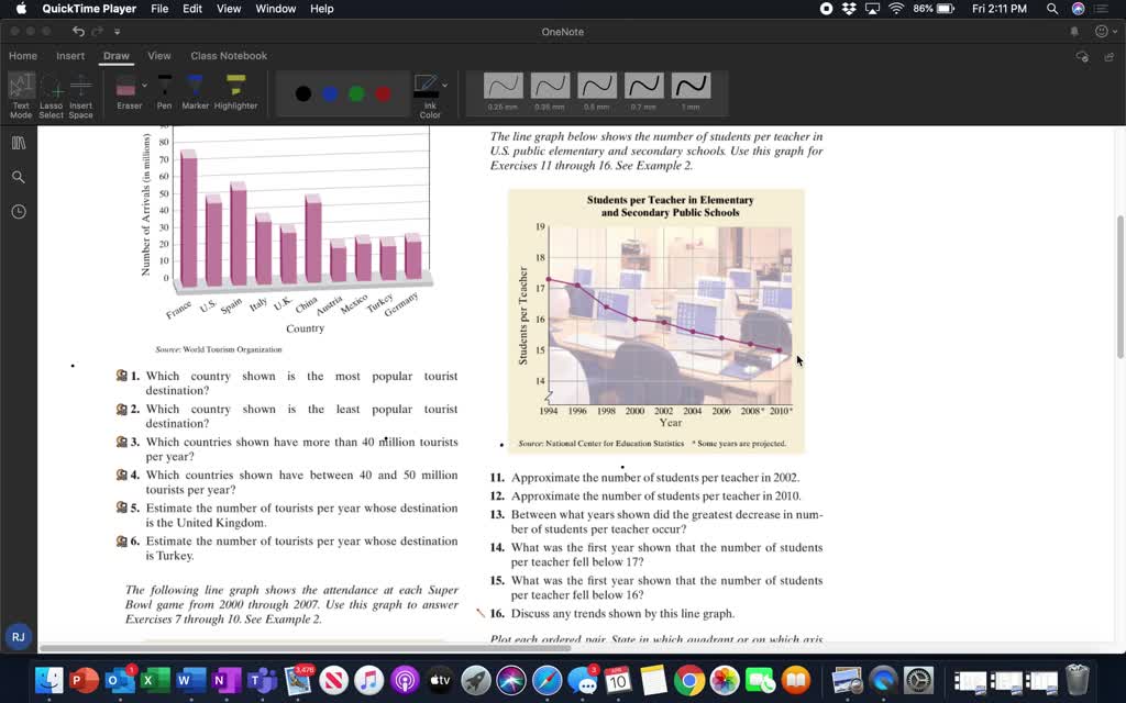 SOLVED:The line graph below shows the number of students per teacher in ...