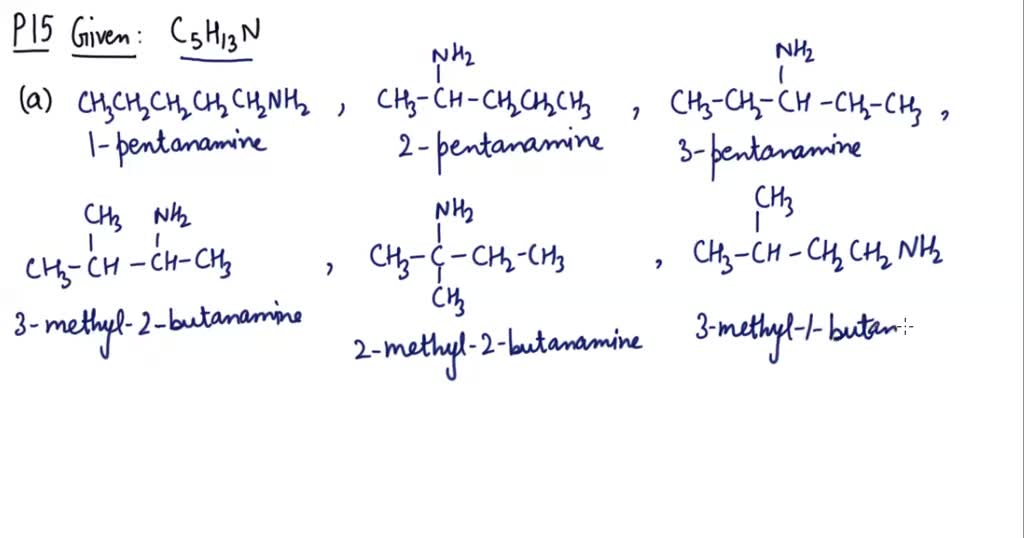 SOLVED:There are eight primary amines with the molecular formula C3 H13 ...