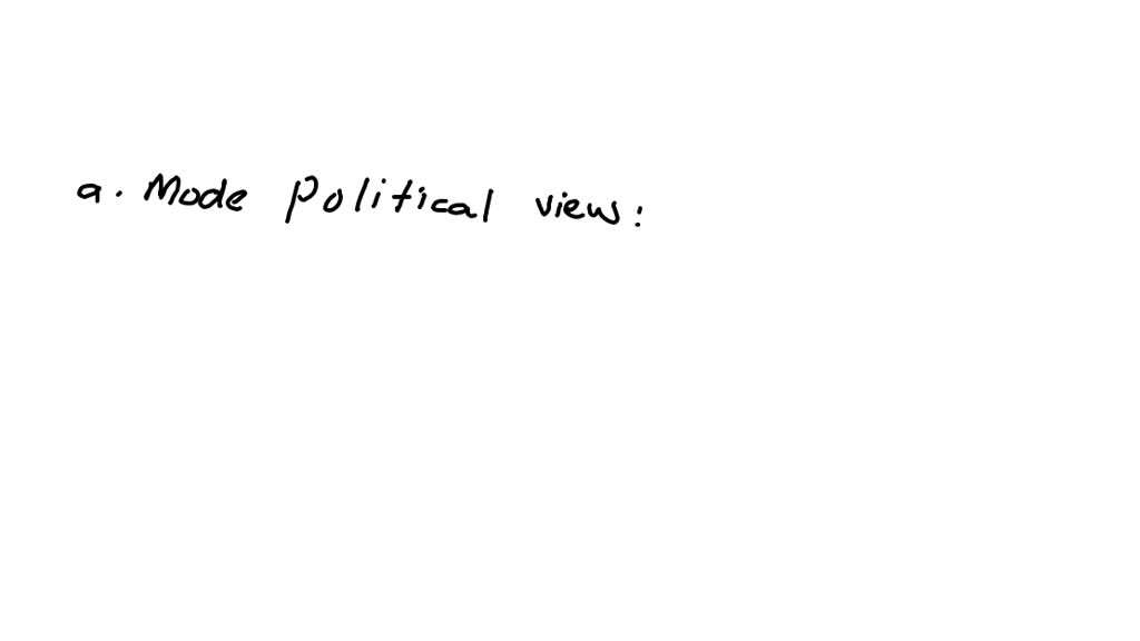 SOLVED:Repeat Exercise 18.25 using political views (POLVIEWS3: 1 ... SOLVED:Repeat Exercise 18.25 using political views (POLVIEWS3: 1 ...