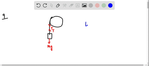 SOLVED:A bucket filled with water has a mass of 54 kg and is hanging ...