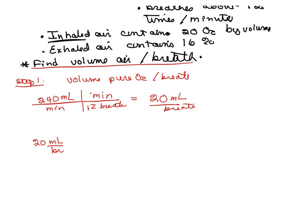 Un adulto en reposo precisa casi 240 mL de oxígeno puro/min y tiene una ...