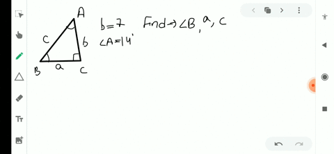 ⏩SOLVED:Use the right triangle shown here. Then, using the given… | Numerade