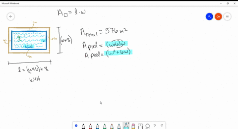 ⏩SOLVED:A rectangular pool is surrounded by a walk 4 meters wide ...