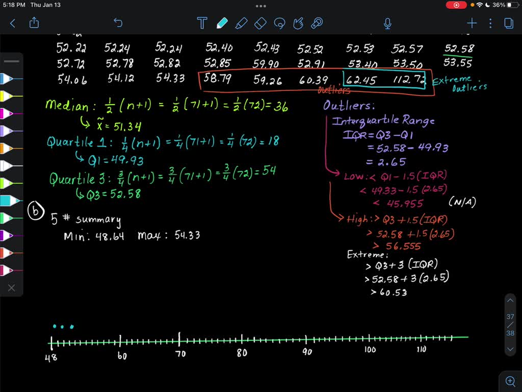 SOLVED:Refer to the test scores in Exercise 4 a. Create a five-number ...