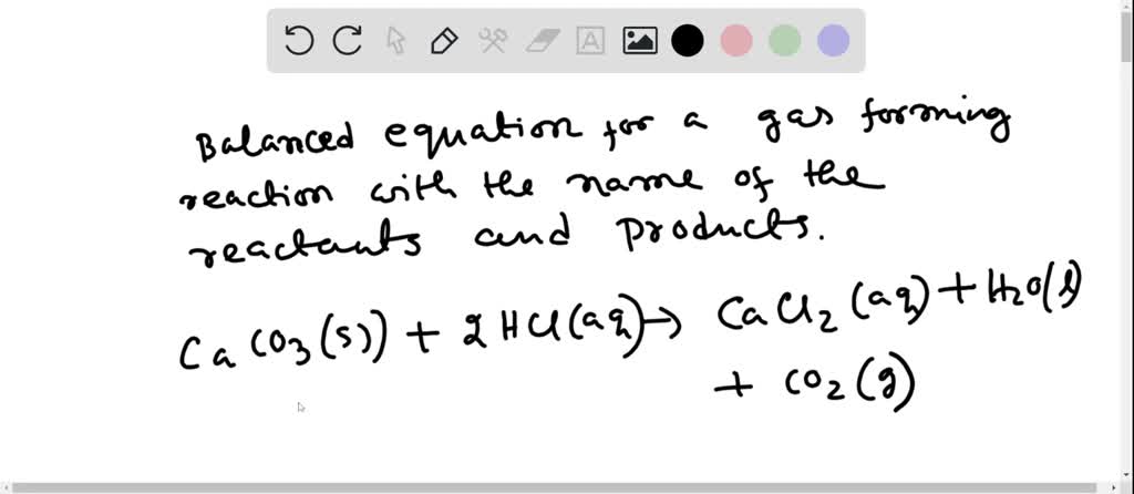 SOLVED:Find an example of a gas-forming reaction in this chapter. Write ...