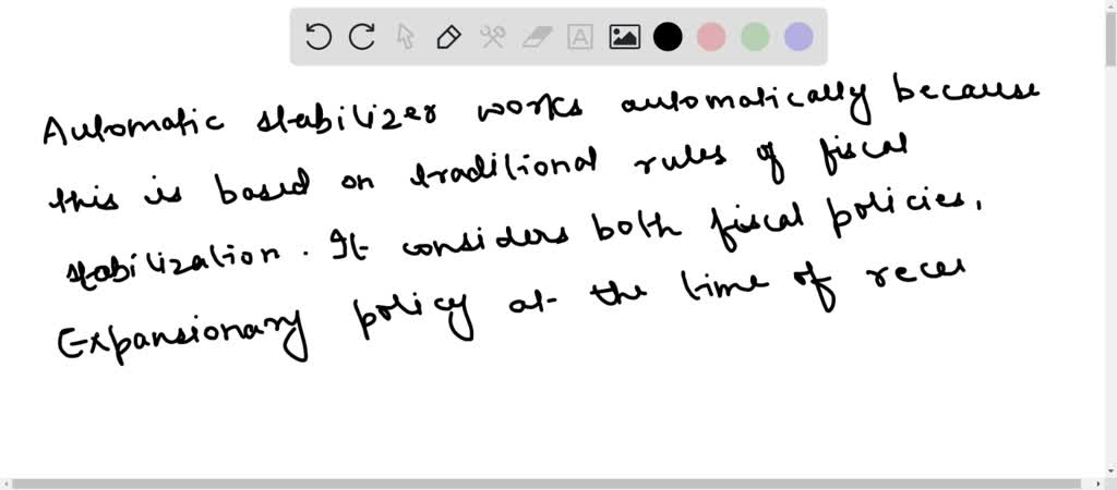 SOLVED:What are automatic stabilizers? Explain their major advantage.