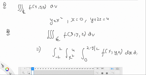 SOLVED: Express the integral ∬E f(x, y, z) d V as an iterated integral ...