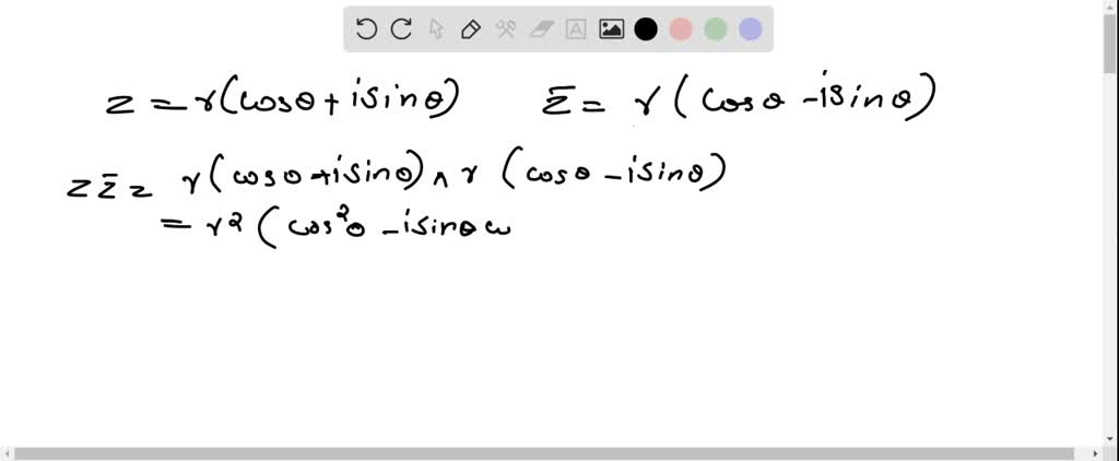 SOLVED:The complex conjugate of r(\cos \theta+i \sin \theta) is r(\cos ...