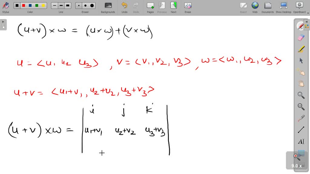 Prove each of the identities using the formula for the cross product ...