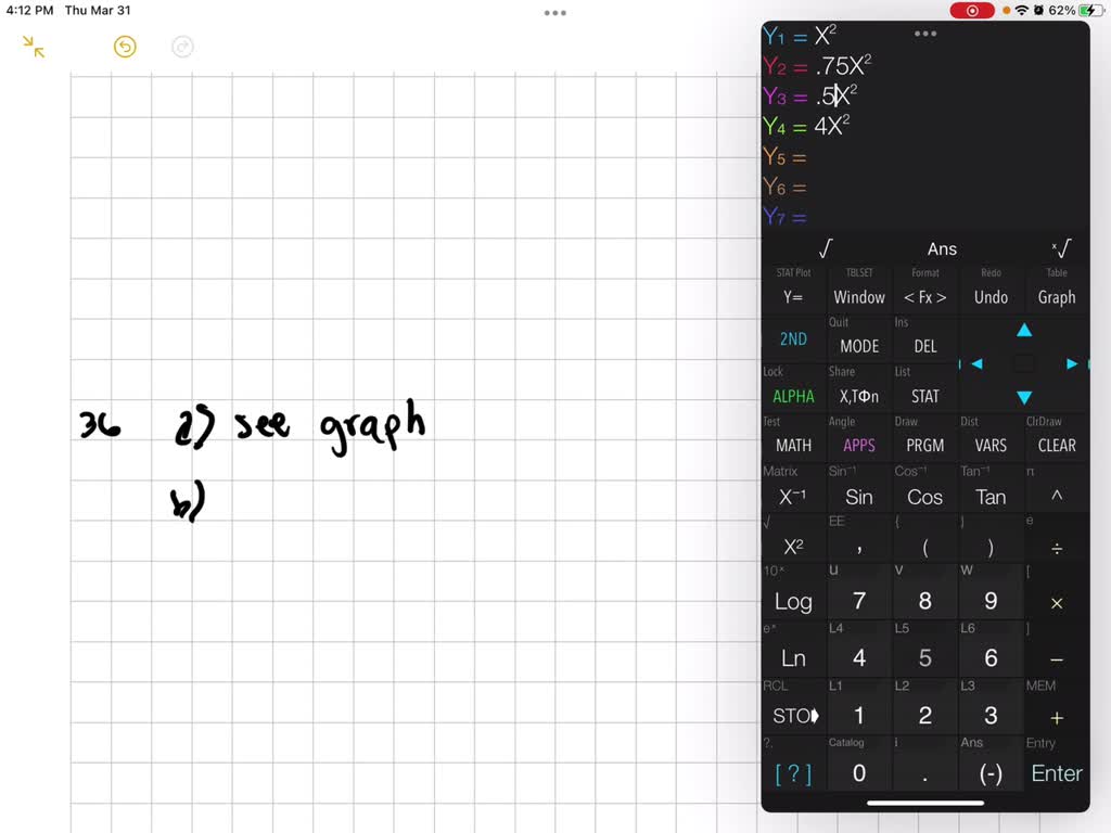 ⏩SOLVED:. (GC) Use a graphing calculator to draw the graphs in… | Numerade