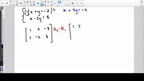 ⏩SOLVED:Solve each system of equations using marrices (row… | Numerade