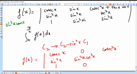 SOLVED:Let f(x)=| cosec x sin x cosec^2 x+tan x sec x sin ^2 x sin ^2 x sec ^2 x 1 sin ^2 x sin ...