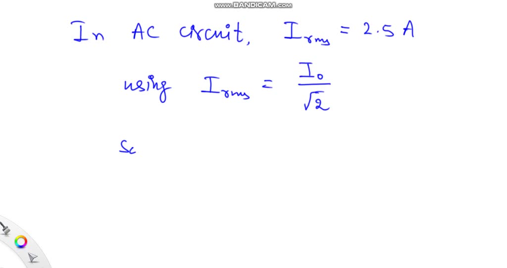 SOLVED:Calculate The rms current in a circuit is 2.5 A. What is the ...