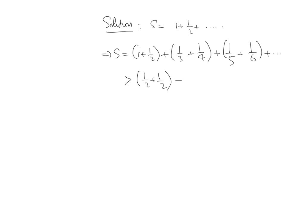 SOLVED:The Harmonic Series Diverges In Example 8 we proved that the ...